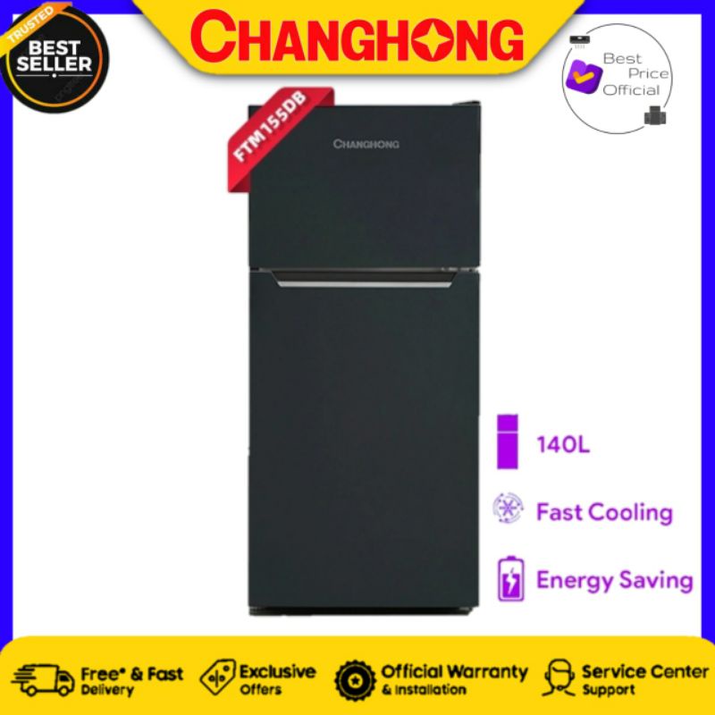 Jual KULKAS 2 PINTU CHANGHONG FTM155DB FTM-155DB LEMARI ES 140 LITER ...