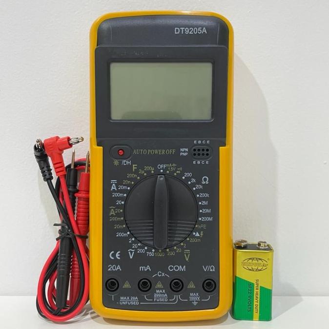Jual Multitester Digital DT-9205A / Multimeter Avometer Digital DT ...