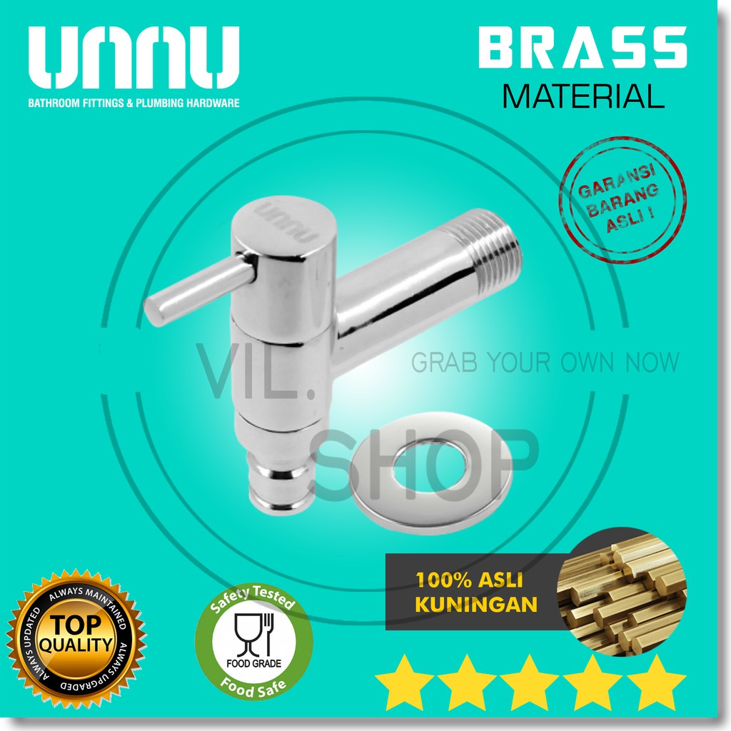 Jual KRAN AIR KUNINGAN ASLI UNNU 1/2" ST01 A 900 LA PREMIUM BRASS BAGUS ...