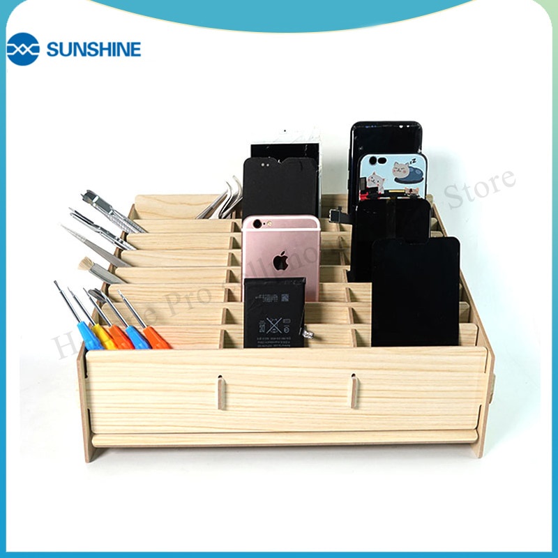 Jual SUNSHINE SS-001B 24 grid cell phone management box storage bins ...