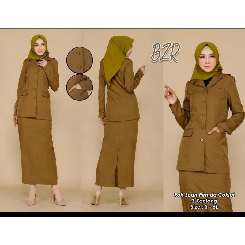 Jual Seragam Khaki PNS wanita Baju dinas PNS wanita Seragam Pemda Tua wanita Baju keki tua PNS ...