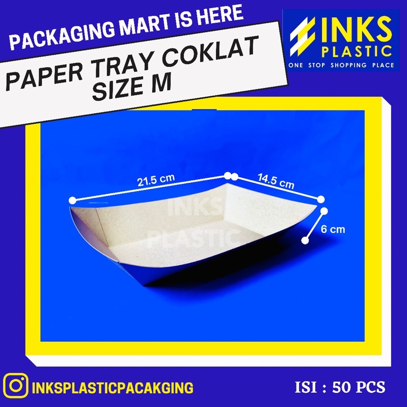 Jual PAPER TRAY COKLAT SIZE M ( 50 pcs ) | Shopee Indonesia