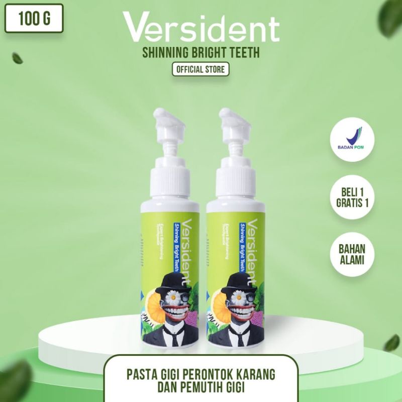 Jual VERSIDENT Shinning Bright Teeth Original BPOM - Pemutih gigi ...