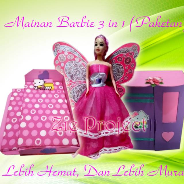 Jual Mainan anak-anak tempat tidur boneka Barbie meja rias mainan ...