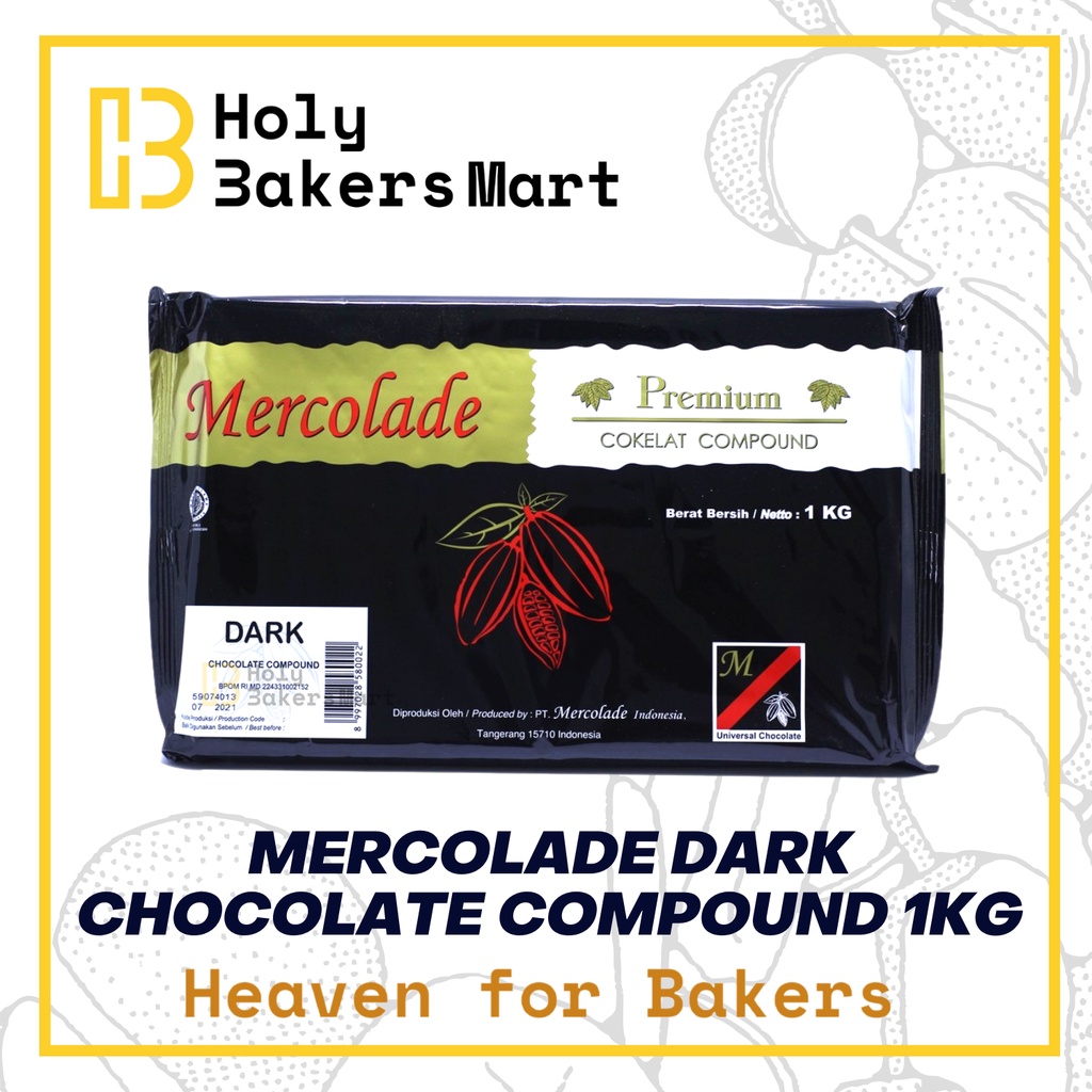 Jual MERCOLADE DARK 1KG / MERCOLADE CHOCOLATE COMPOUND DARK 1KG ...