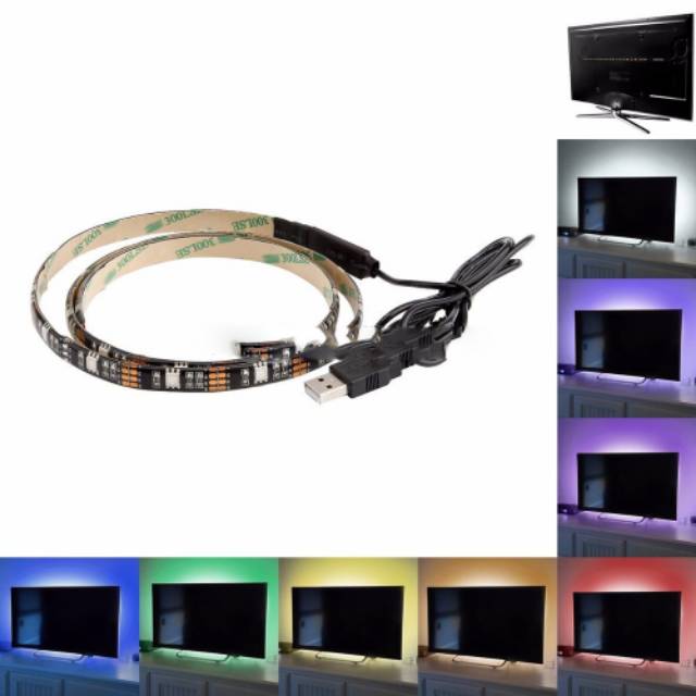 Jual Led Strip 5050 RGB 2M with USB Controller - SMD2835 | Shopee Indonesia