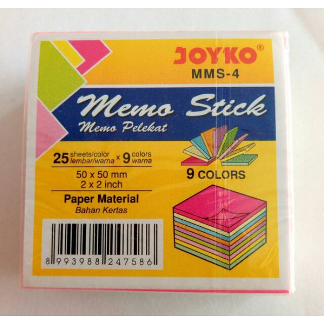 Jual Memo Stick Joyko MMS-4 - 50 x 50 mm MMS4 | Shopee Indonesia