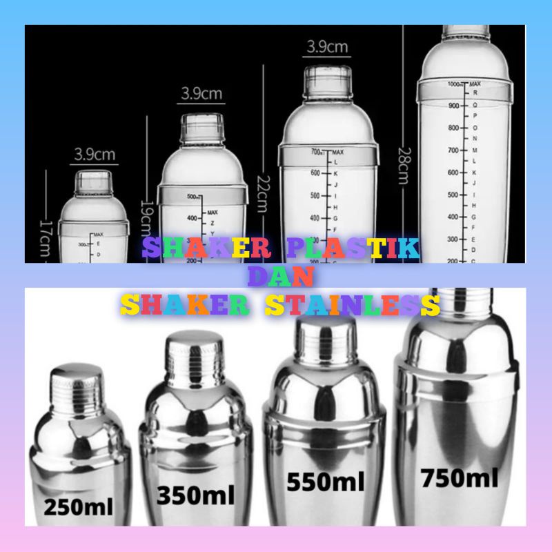 Jual cocktail shaker plastik dan stainless | Shopee Indonesia