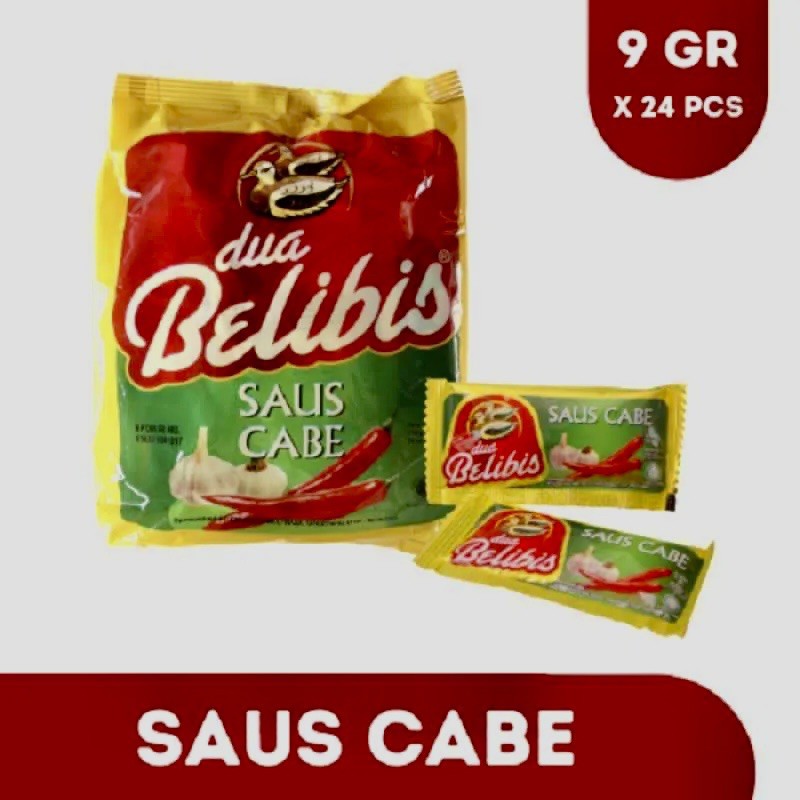 Jual saus cabe dua belibis sachet 9g x 24 / Saus Sambal belibis sachet ...