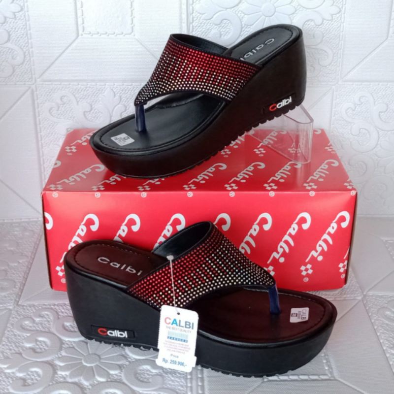 Jual Wedges Calbi Sandal Wanita Japit dan Slop kode AG.02 | Shopee ...