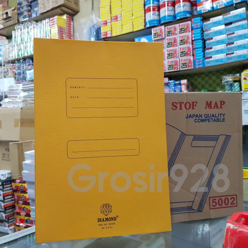 Jual Stopmap / Map Folder Folio Diamond 5002 Kuning/Hijau/Orange (isi 50 lembar) | Shopee Indonesia