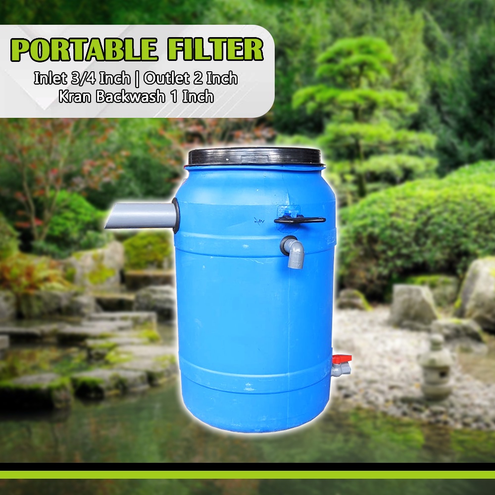 Jual FILTER PORTABLE / FILTER TONG 100 LITER | KOLAM IKAN KOI | Shopee ...