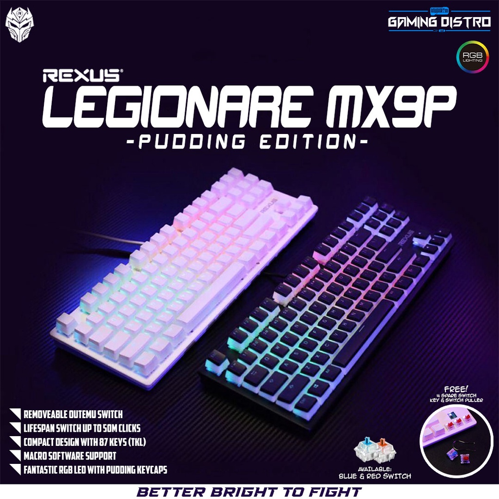 Jual Rexus Legionare MX9P (Pudding Edition) RGB TKL Mechanical Keyboard ...