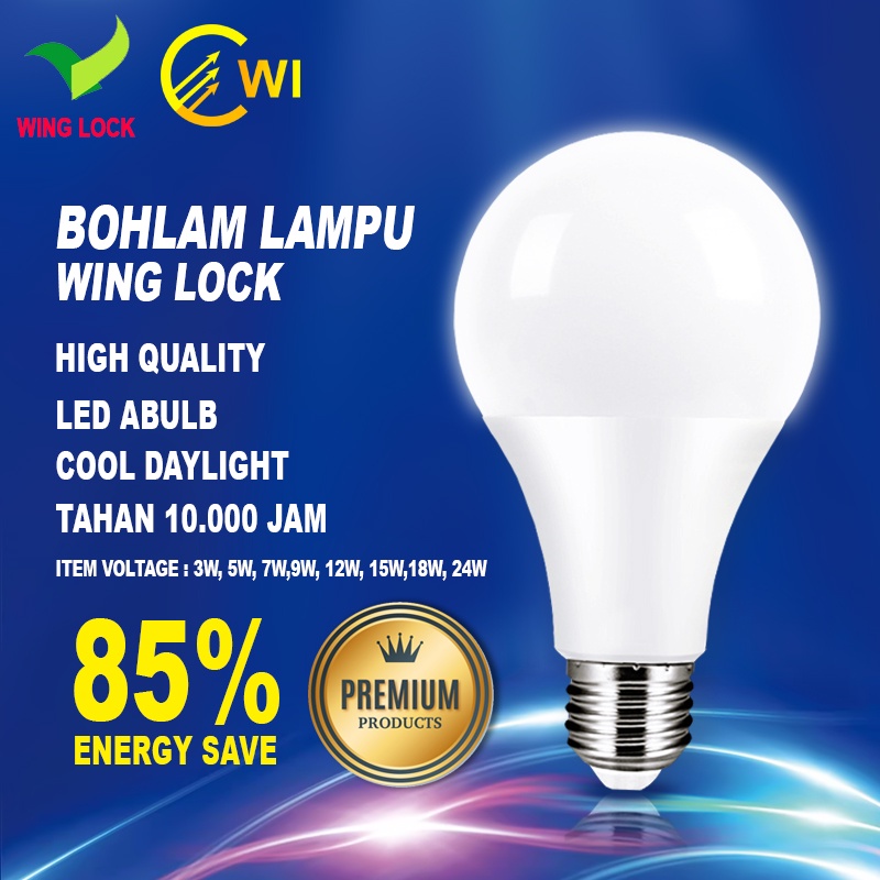 Jual Lampu LED Premium 15 Watt Wing Lock | Shopee Indonesia