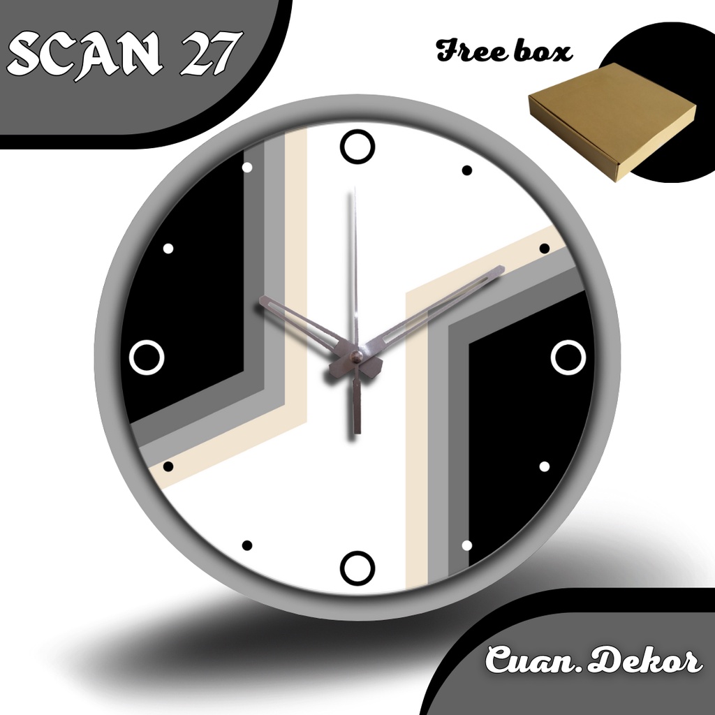 Jual JAM DINDING KAYU MINIMALIS SCANDINAVIAN DEKORASI KAMAR RUMAH ...