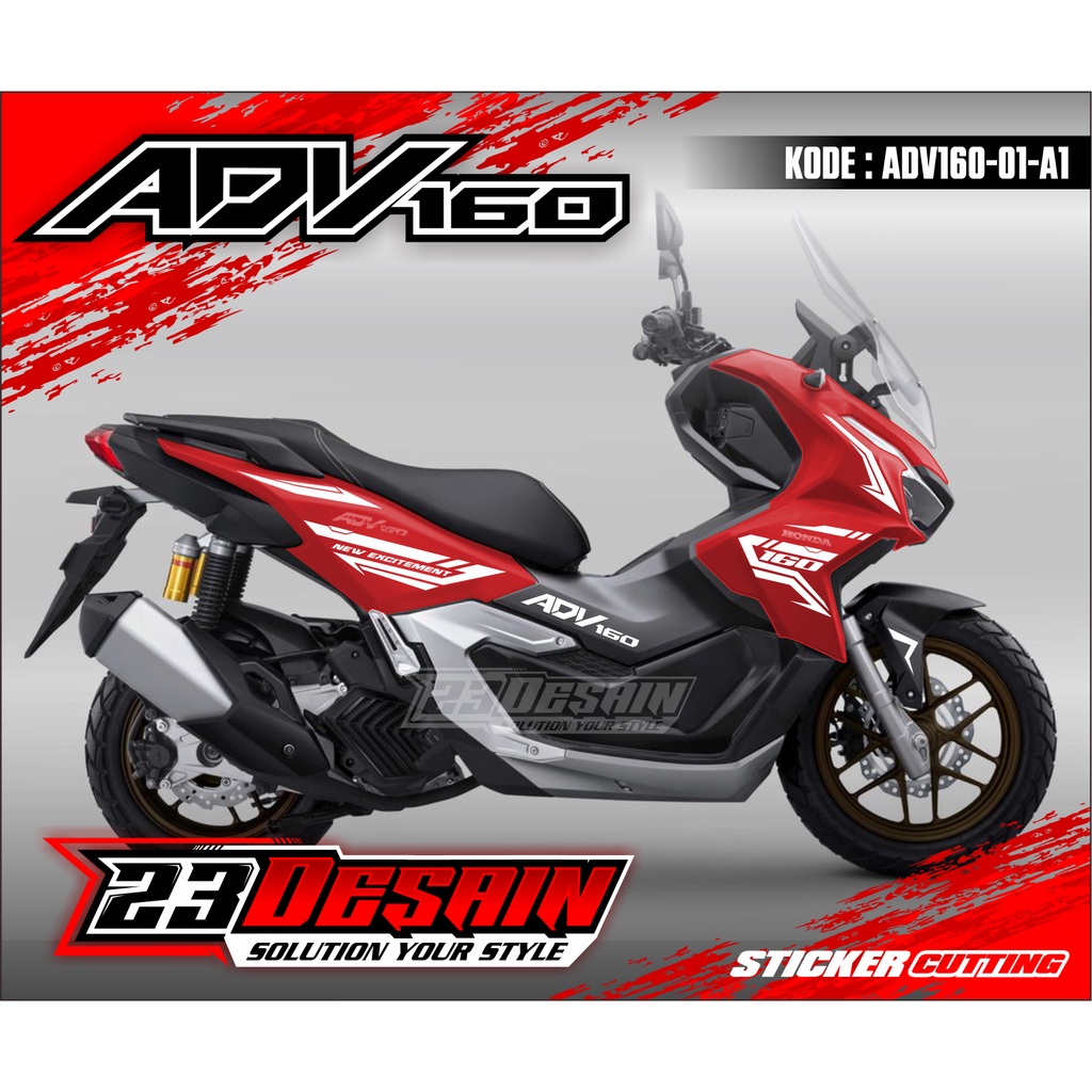 Jual Cutting ADV 160 Sticker HONDA ADV 160 MERAH cutting stiker ...