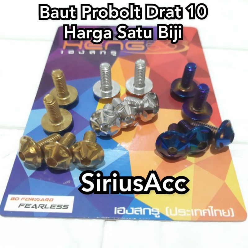Jual Baut Probolt Body Drat 10 Baut Spakbor Baut Tameng Knalpot Baut ...