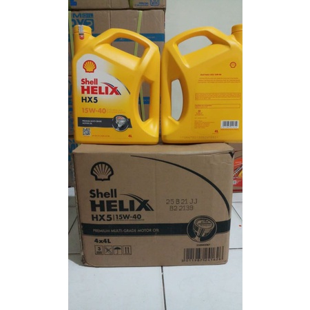 Jual SHELL HELIX HX5 SAE 15W-40 GALON 4 LITER | Shopee Indonesia