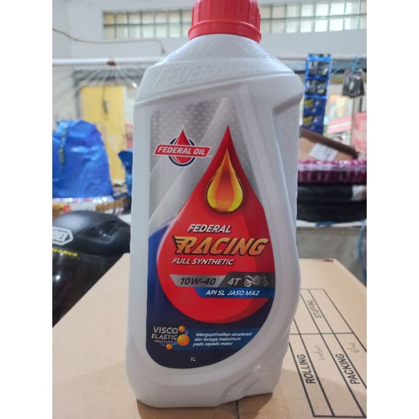 Jual OLI MOTOR / OLI MESIN FEDERAL RACING 4T 1 LITER / 1 L 10W-40 API ...