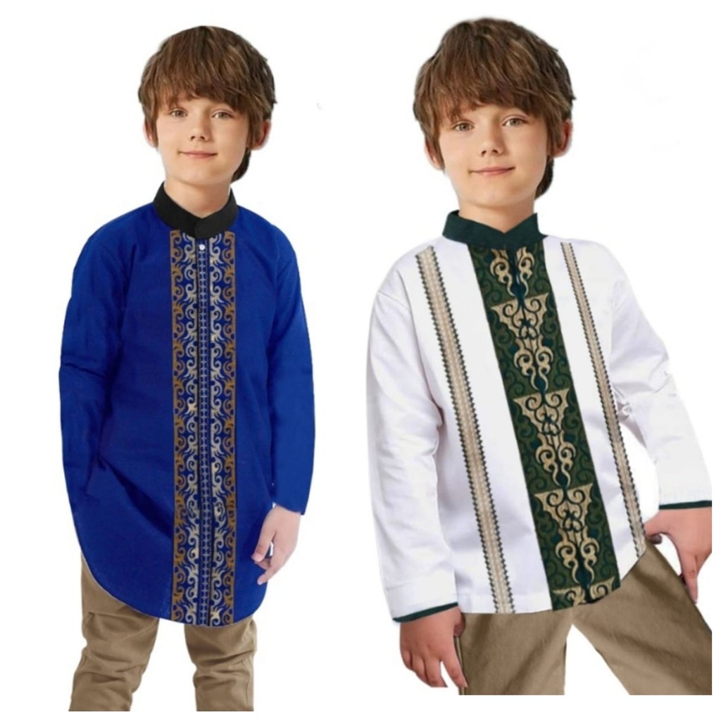 Jual BAJU MUSLIM MOTIF KALIGRAFI setelan 1set anak lakilaki muslm set ...