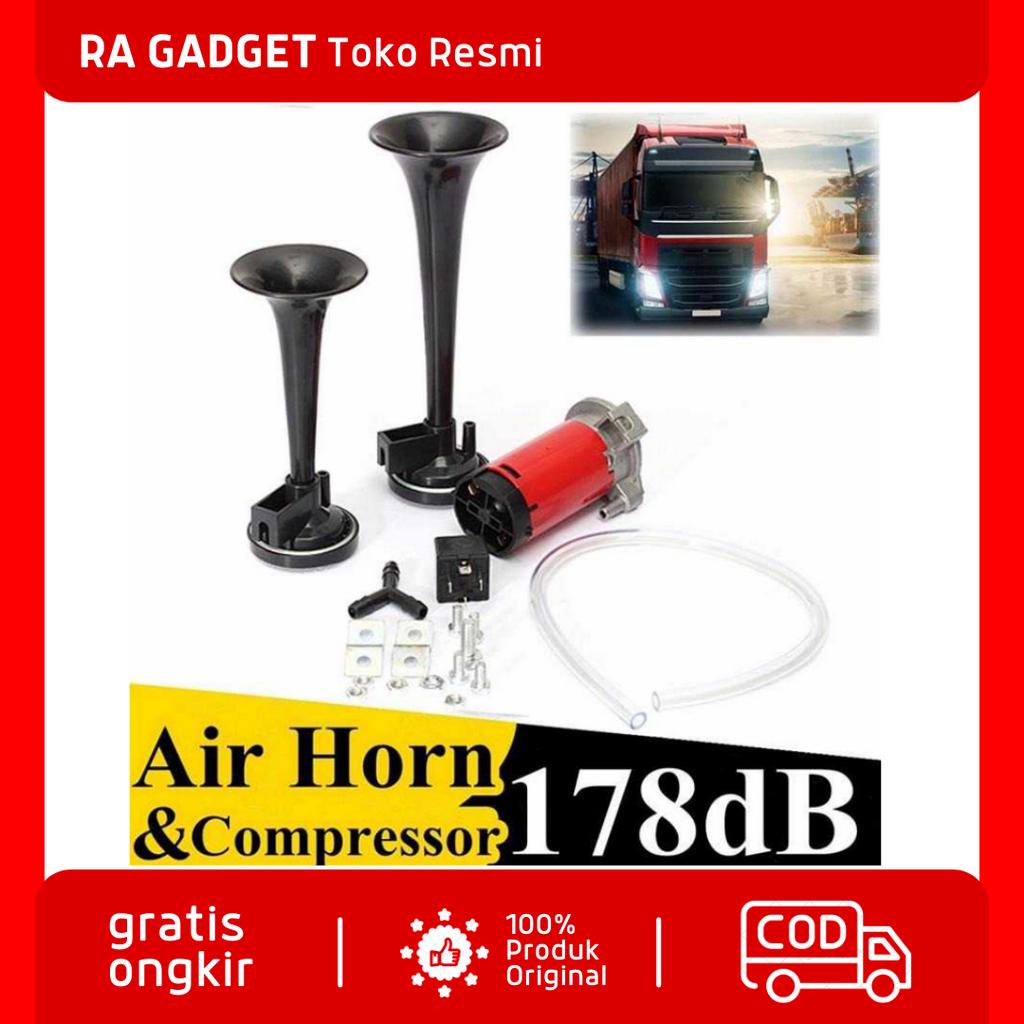 Jual Klakson Trompet Mobil Dual Air Horn 150dB 12V / Klakson Terompet ...