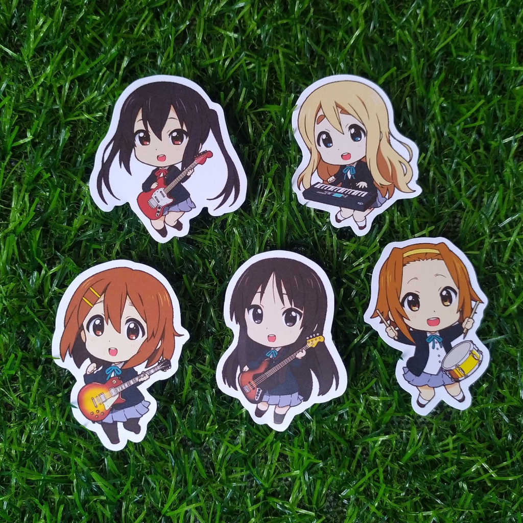 Jual Sticker Anime K-ON! / Stiker Pack Yui, Mio, Azusa, Tsumugi, Ritsu ...