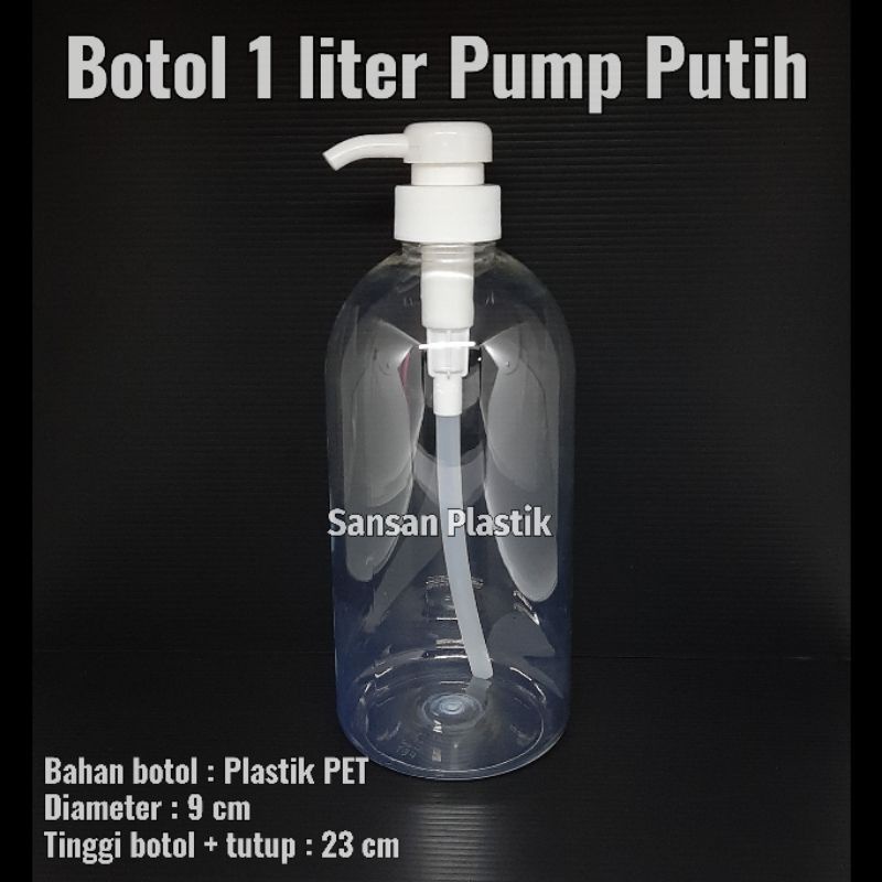 Jual Botol Pump 1 Liter / Botol Sabun 1 liter / Botol Handsoap / Botol ...