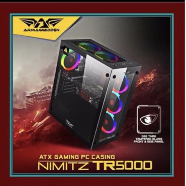 Jual ARMAGGEDDON NIMITZ TR5000 - ATX GAMING PC CASING | Shopee Indonesia