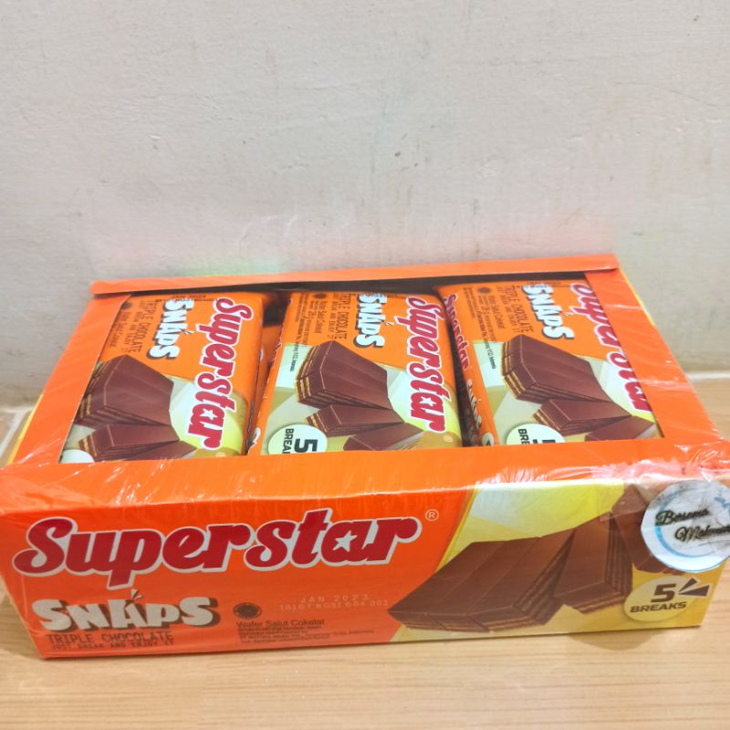 Jual Snap Wafer SUPERSTAR SNAPS box 28gr x 12pcs | Shopee Indonesia