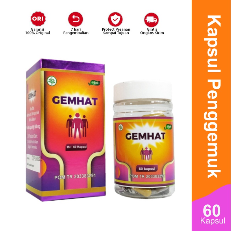 Jual GEMHAT (Gemuk Sehat) - Ekstrak Temulawak - 60 Kapsul | Shopee ...