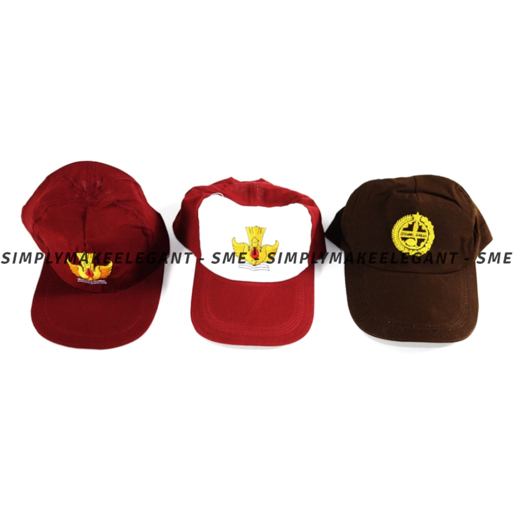 Jual Topi SD Merah Polos, Merah Putih, dan Pramuka | Shopee Indonesia