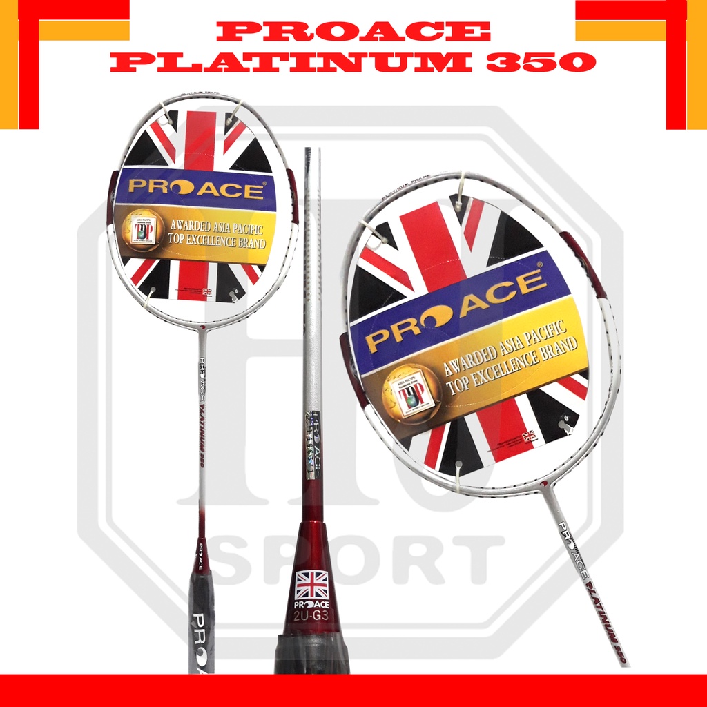 Jual Raket Badminton Original Pro Ace Platinum 350 Bonus Komplit ...