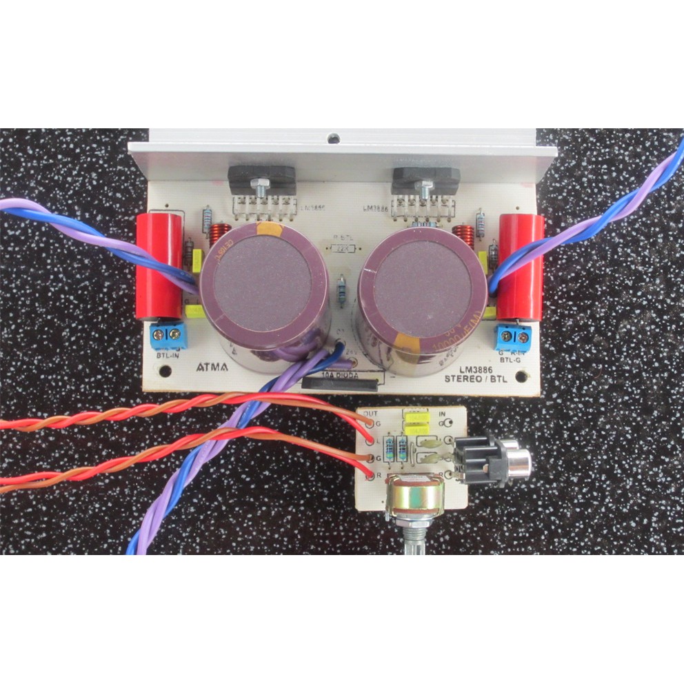 Jual High Quality Audio Gainclone LM3886 GC Stereo Power Amplifier dengan PSU dan Volume ...