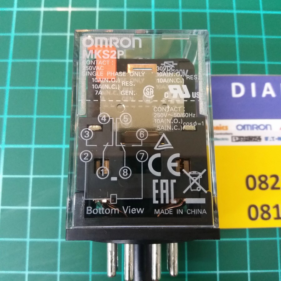 Jual Omron Relay MKS2P Coil 220Vac Kontak 2NO 2NC 10A 250V | Shopee Indonesia