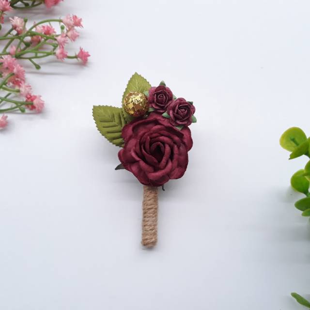 Jual Bunga jas ukuran S1, boutonniere surabaya, bunga wedding, corsage ...