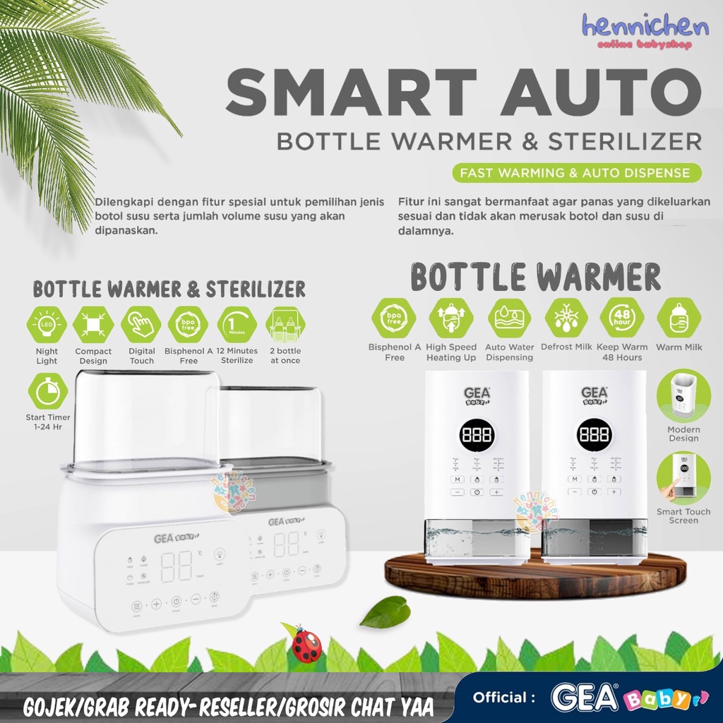 Jual GEA BABY GW-300 smart multifunction bottle warmer & sterilizer / penghangat susu ...