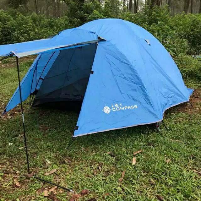 Jual Tenda frame alloy LWY Compass 4person 2 pintu | Shopee Indonesia