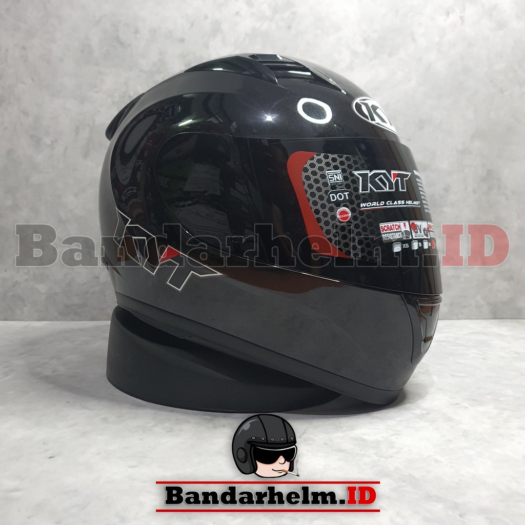Jual Helm Full Face KYT R10 Solid Black | Shopee Indonesia