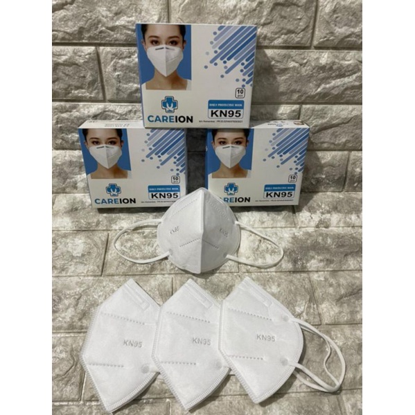 Jual Masker KN95 Putih Pack/ Box isi 10 Pcs Earloop Telinga KN 95 ...