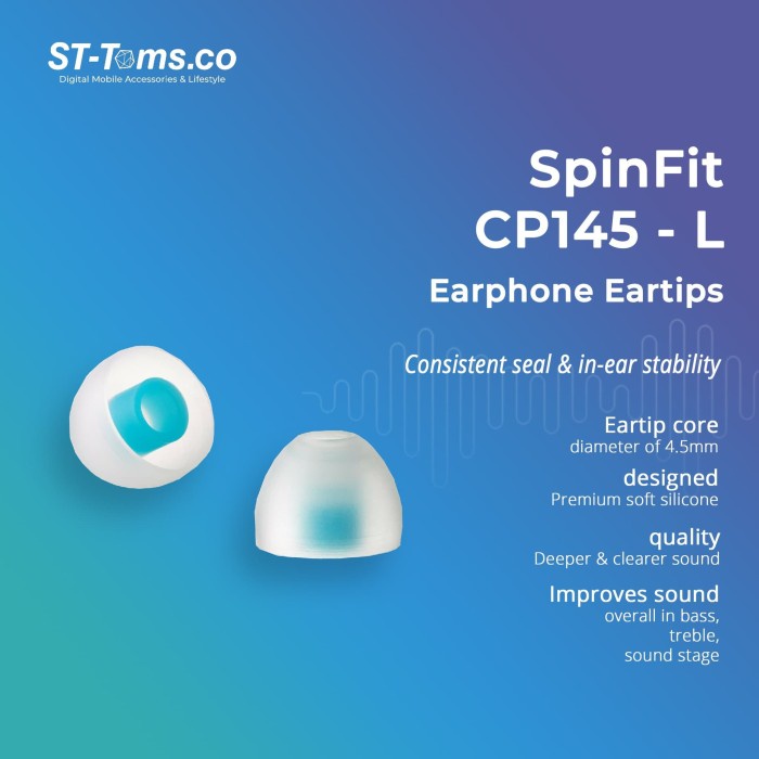 Jual SPINFIT CP145 EARPHONE EARTIPS - UKURAN L 1 PAIR | Shopee Indonesia