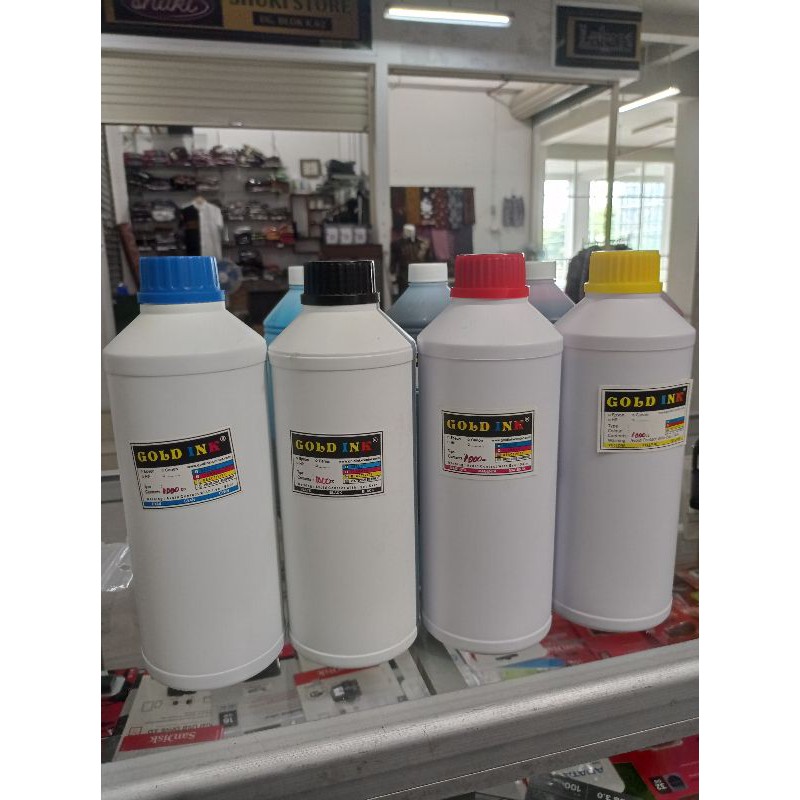 Jual TINTA GOLD INK 1 ltr ,KUALITAS BAGUS IMPORT,CERAH,TAHAN SINAR ...