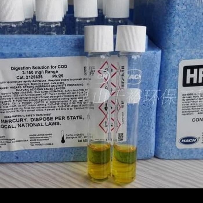 Jual HACH 2125825 COD Reagent Digestion Vials low range 25pk | Shopee ...
