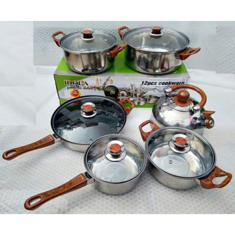 Jual PANCI COOKWARE SET 12 PCS / PANCI SET SERBAGUNA / PANCI STAINLESS ...
