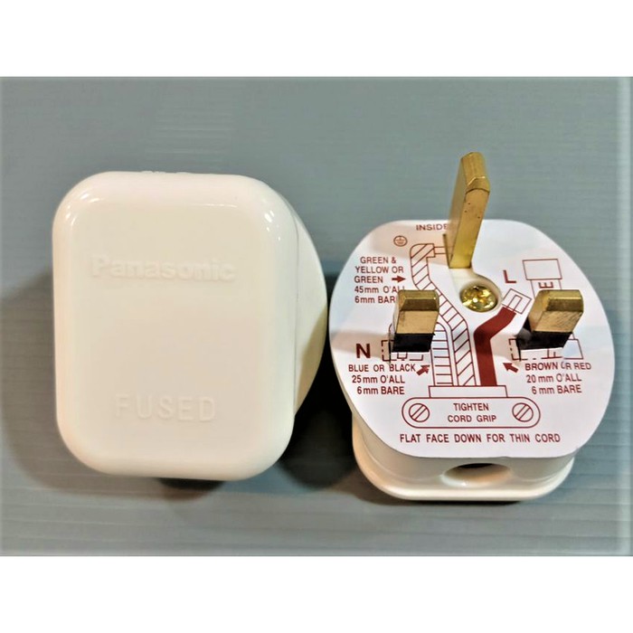 Jual PANASONIC BS 13A PLUG TOP (STEKER UNTUK STOP KONTAK AC) WEJ9111W ...