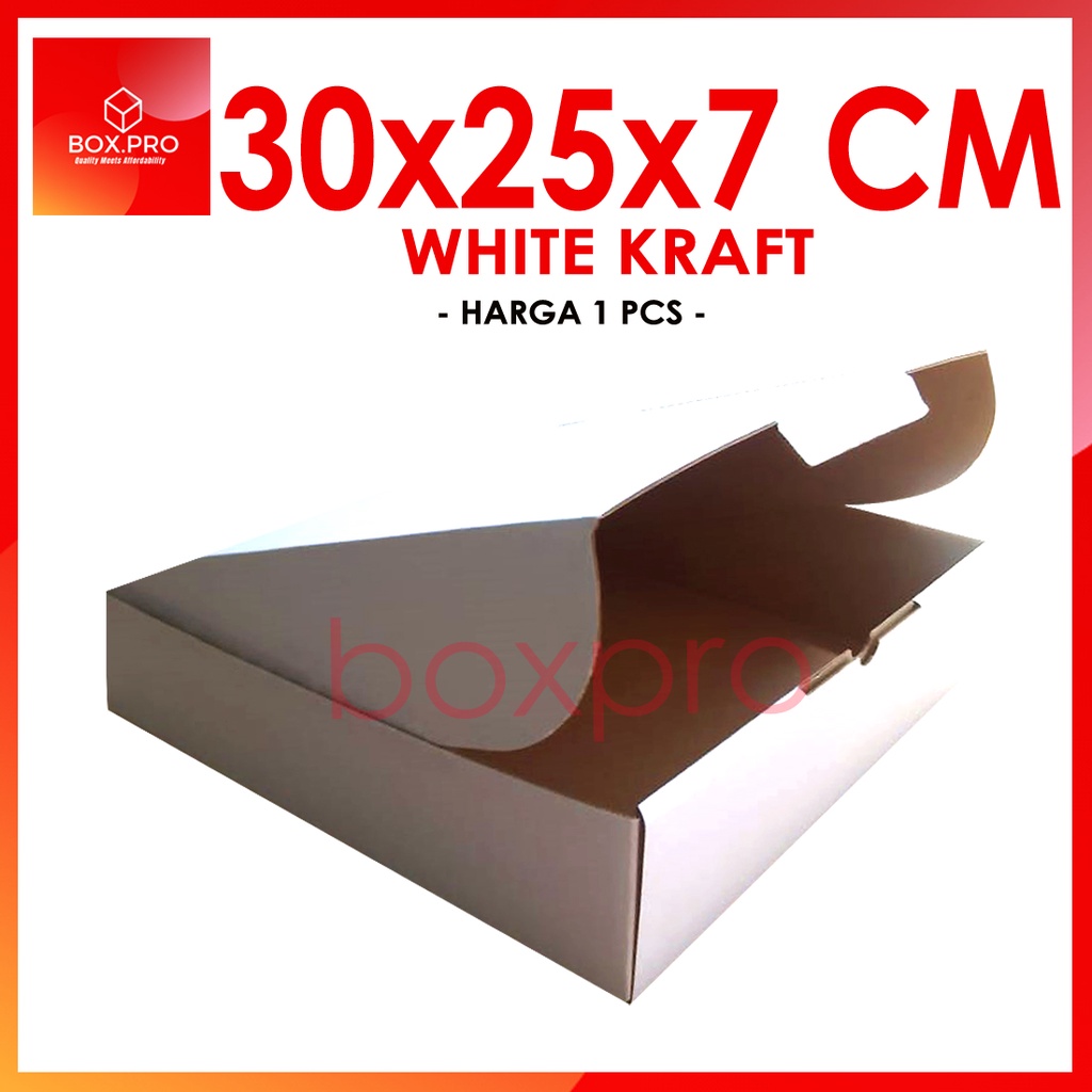 Jual Kardus PUTIH SIZE 30x25x7 cm (ECER) Die Cut Box Kotak Packing ...