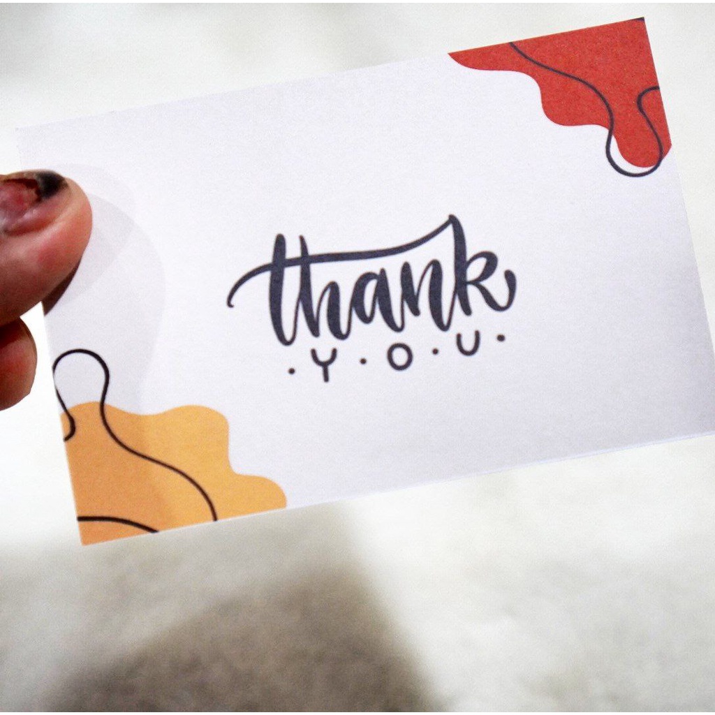 Jual kartu ucapan bisa custom / thankyou card / THANK YOU CARD 6x9 CM ...