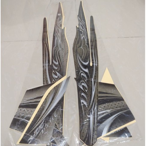 Jual Stiker Bodi & Lis Body & Striping Vega Zr 2011 Hitam Full | Shopee ...