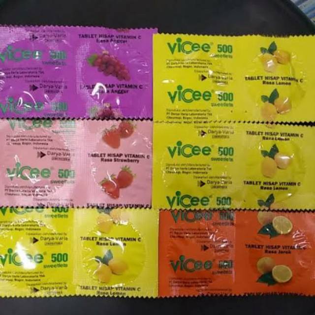 Jual Vicee Tablet Hisap ( VITAMIN C ) 500mg | Shopee Indonesia