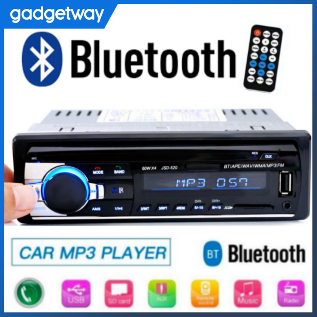Jual Tape Audio Mobil Multifungsi Bluetooth USB MP3 FM Radio JSD-520 | Shopee Indonesia