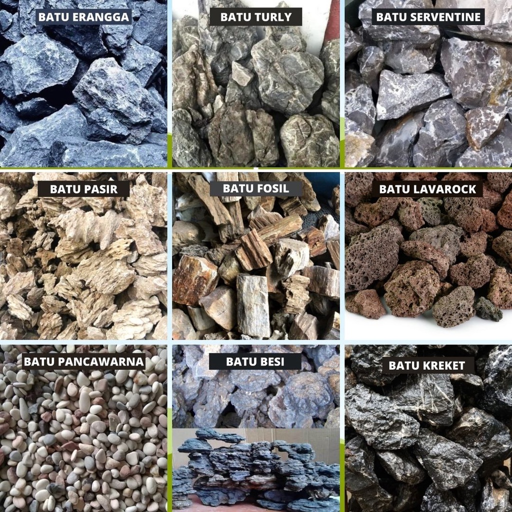 Jual Batu Aquascape (Batu Erangga, Batu Pasir, Batu Fosil, Batu Kreket ...